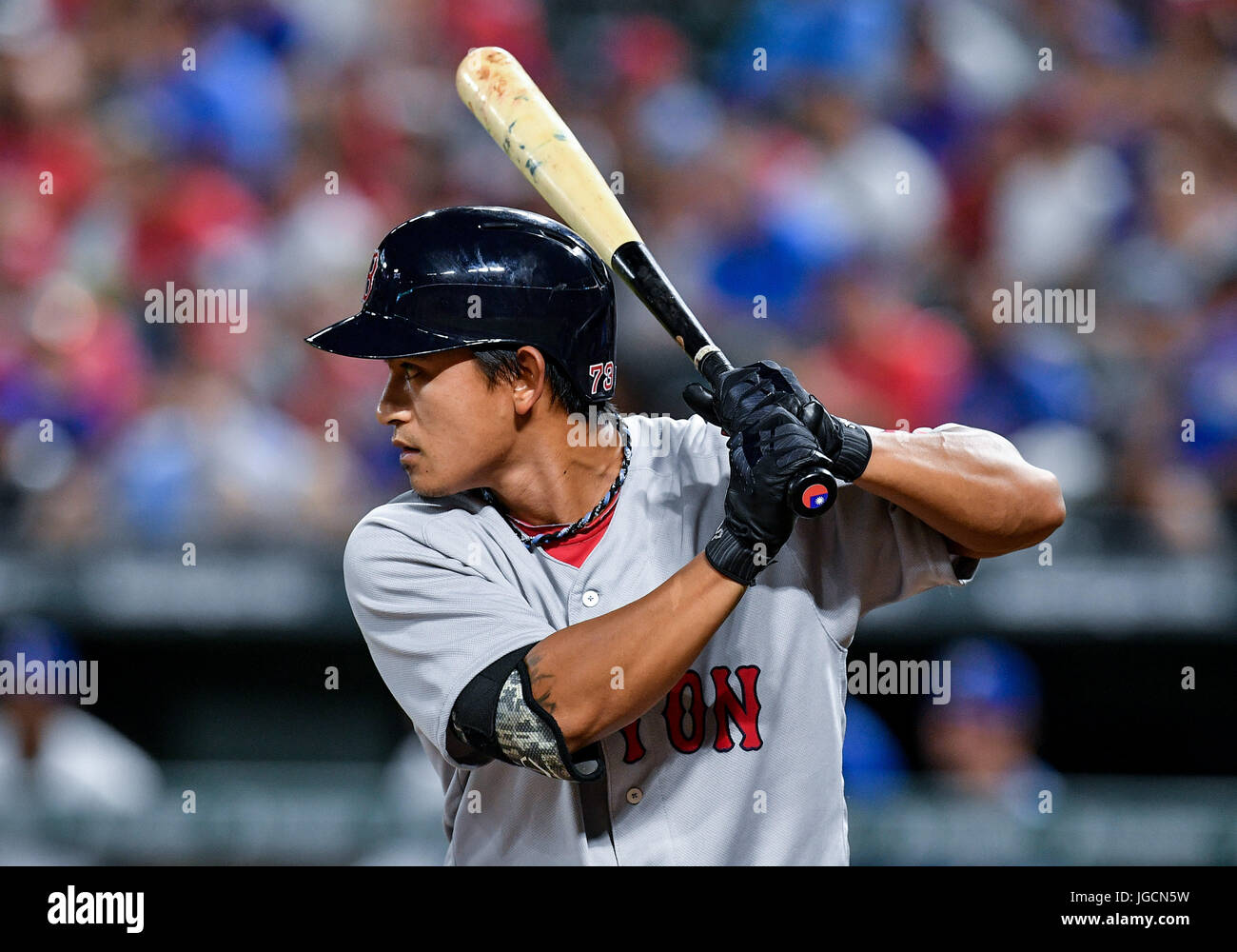 July 5th, 2017:.Boston Red Sox third baseman Tzu-Wei Lin (73) at bat ...