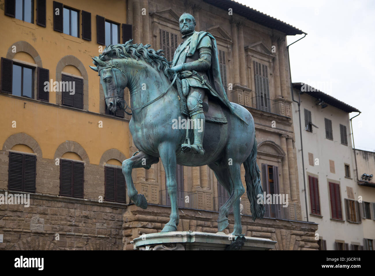 Statue of Cosimo I de' Medici by Giambologna, Florence, Italy Stock ...