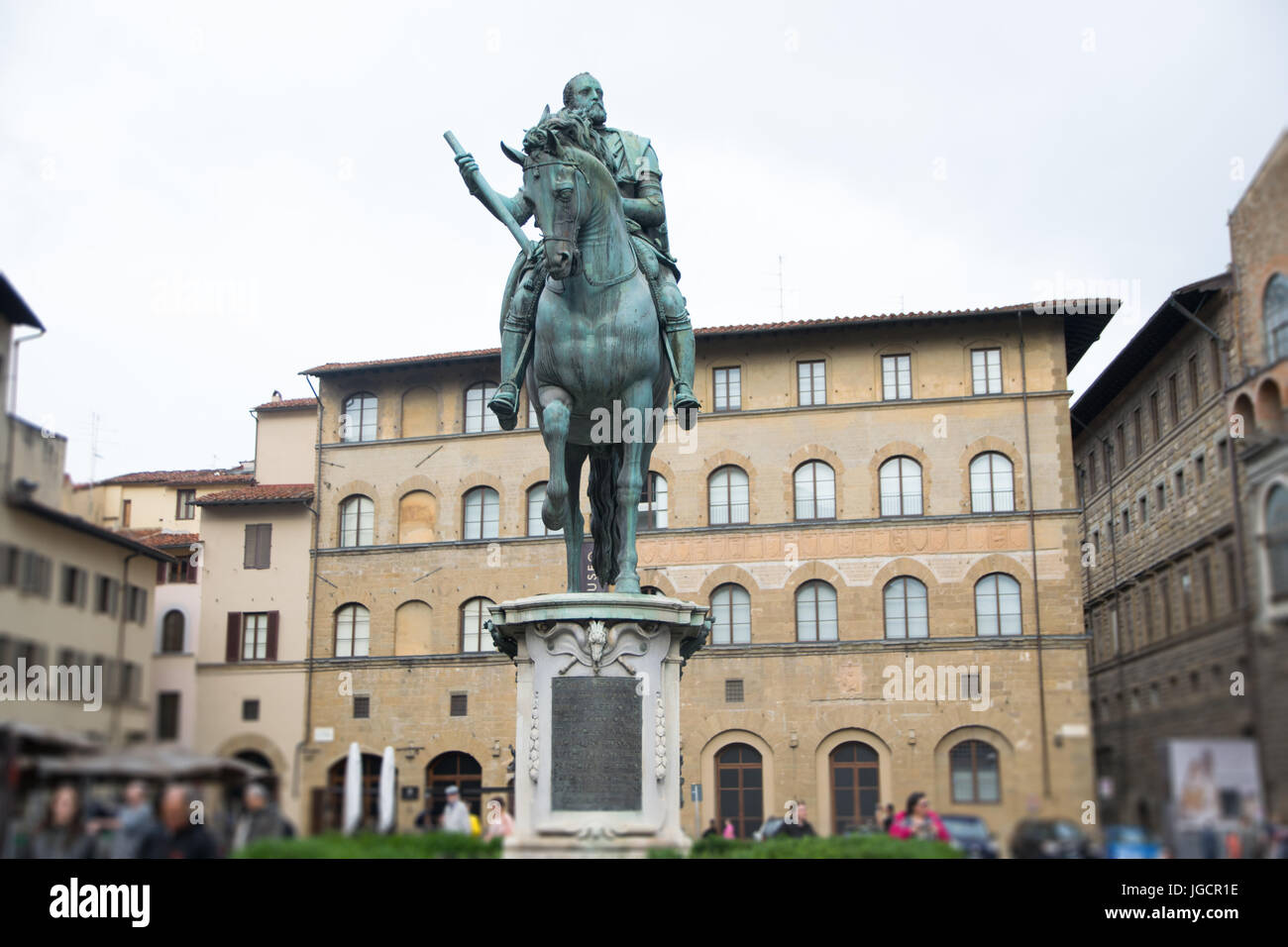 Statue of Cosimo I de' Medici by Giambologna, Florence, Italy Stock ...
