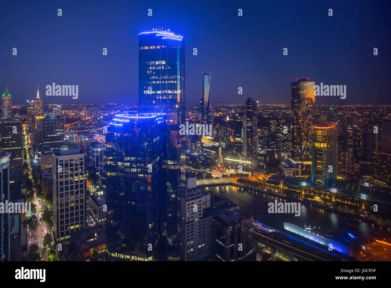 Melbourne city aerial hi-res stock photography and images - Alamy