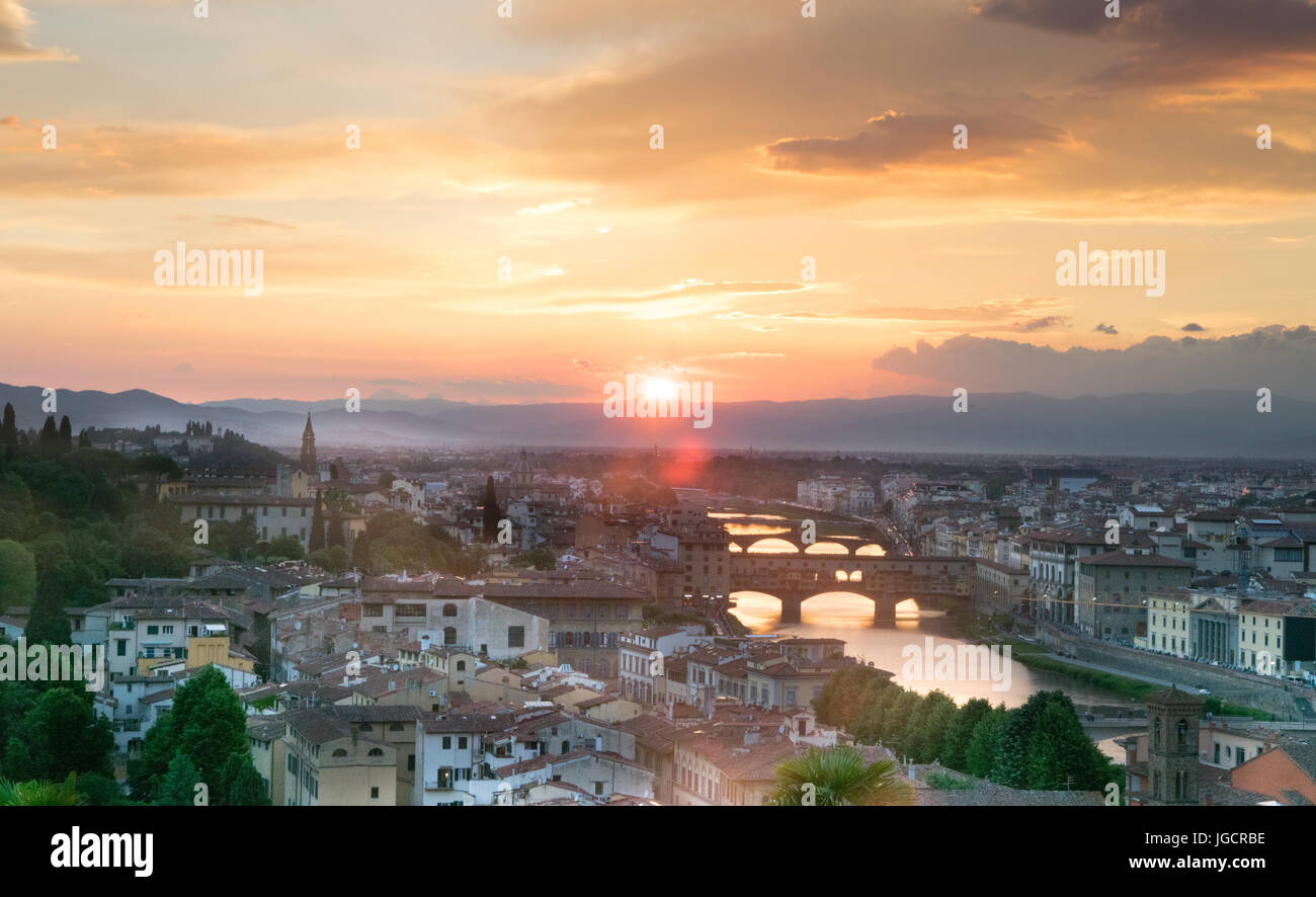 Florence, Italy during beautiful sunset Stock Photo - Alamy