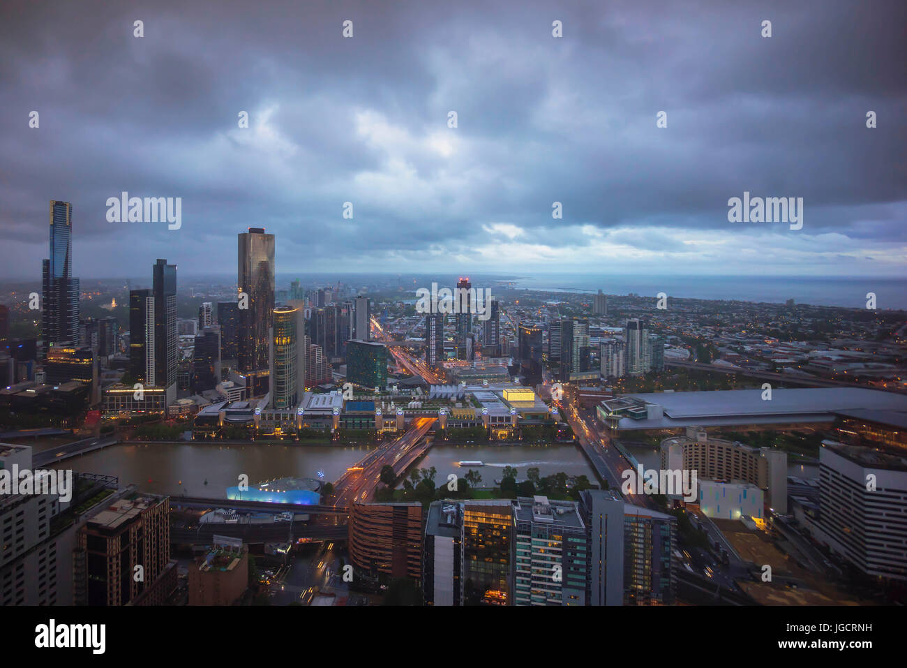 Melbourne city aerial hi-res stock photography and images - Alamy