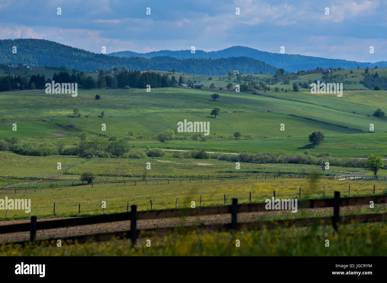 Rural landscape, Nisicka visoravan, Sarajevo, Bosnia and Herzegovina ...