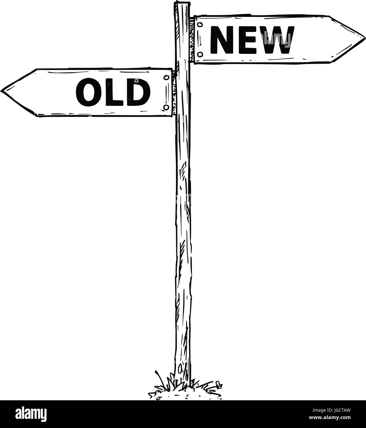 New way old Stock Vector Images - Alamy