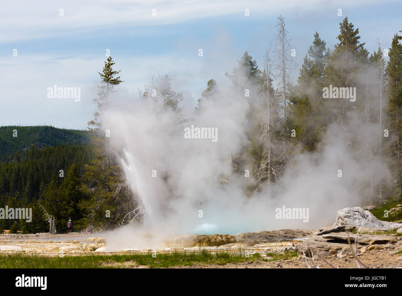 Grand Geyser in Upper Geyser Basin near Old Faithful Area in ...