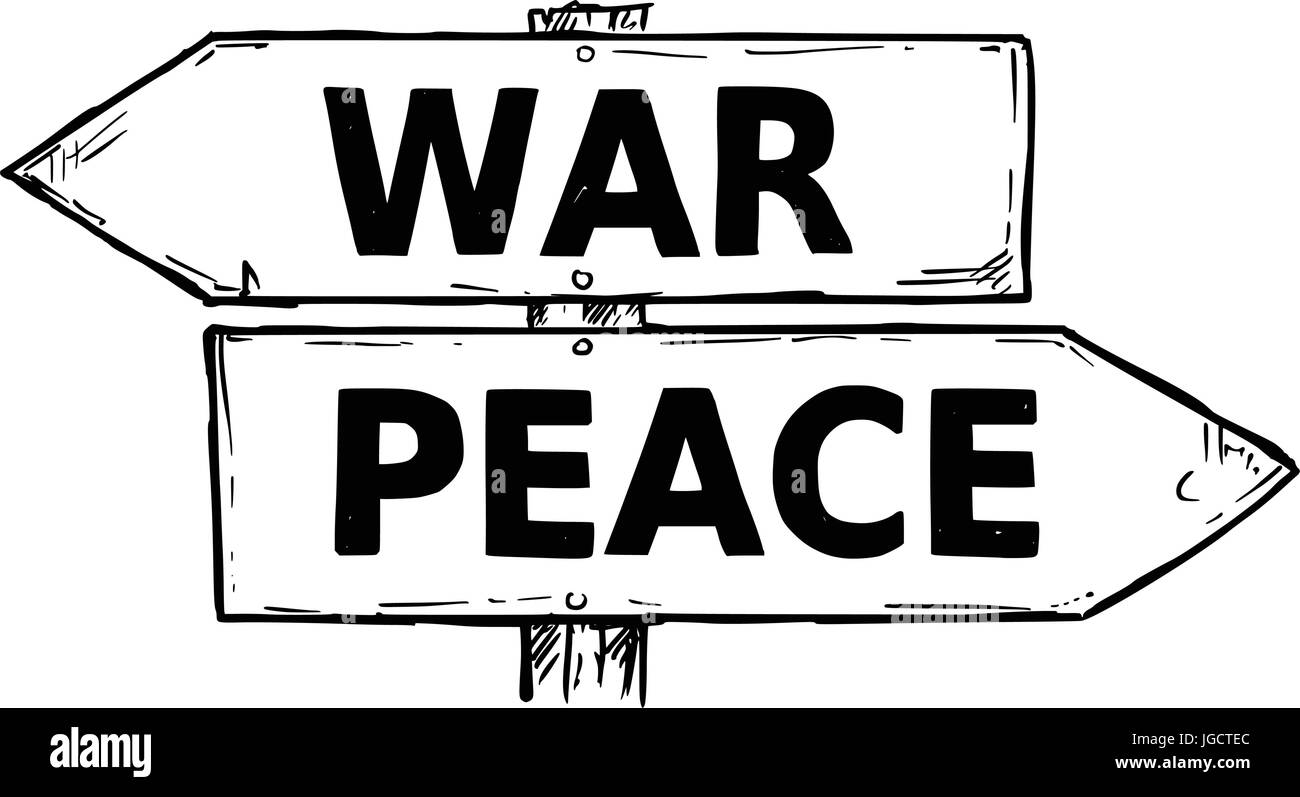 Vector cartoon doodle hand drawn crossroad wooden direction sign with ...