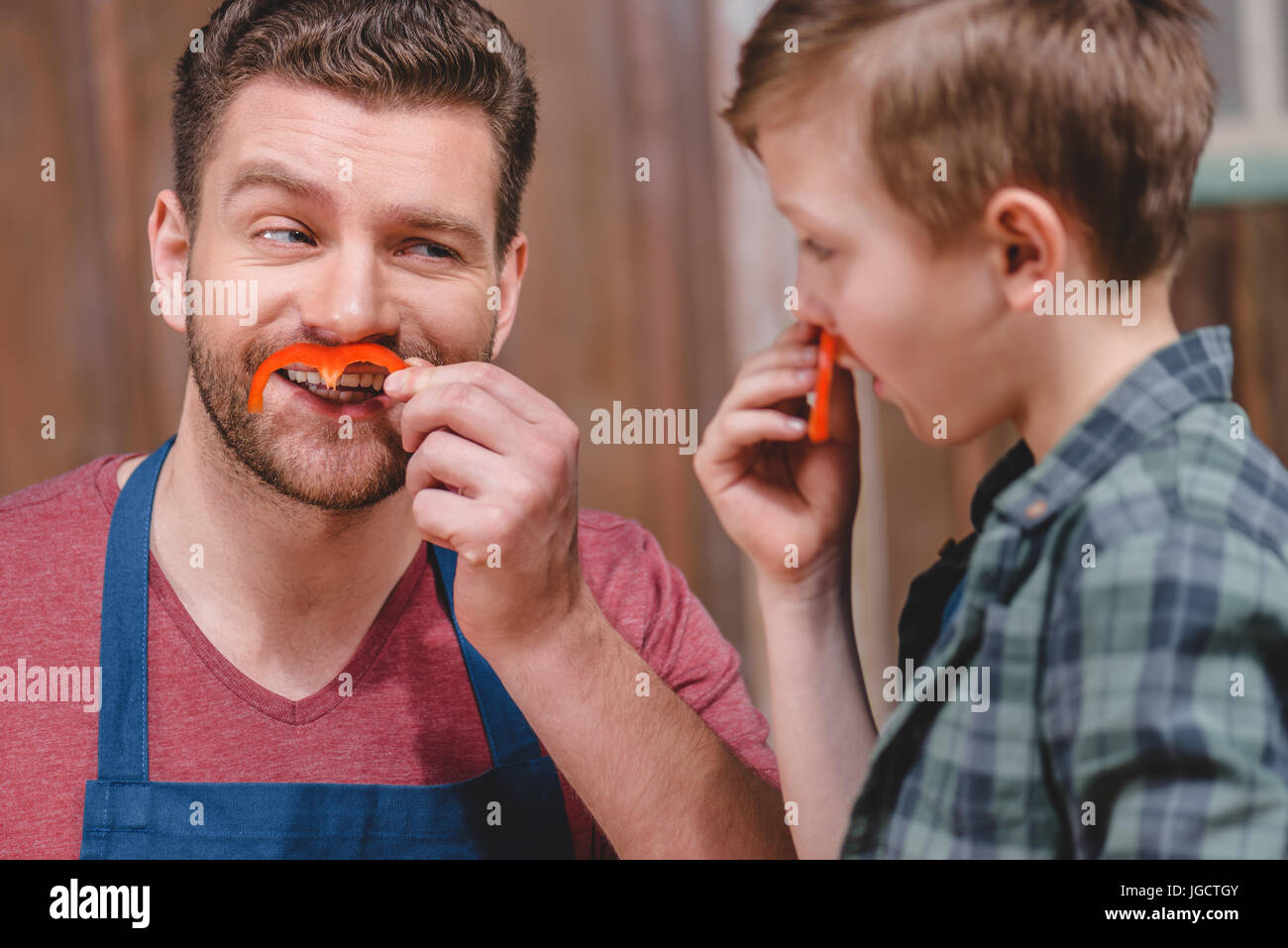 Father son cooking having hi-res stock photography and images - Alamy