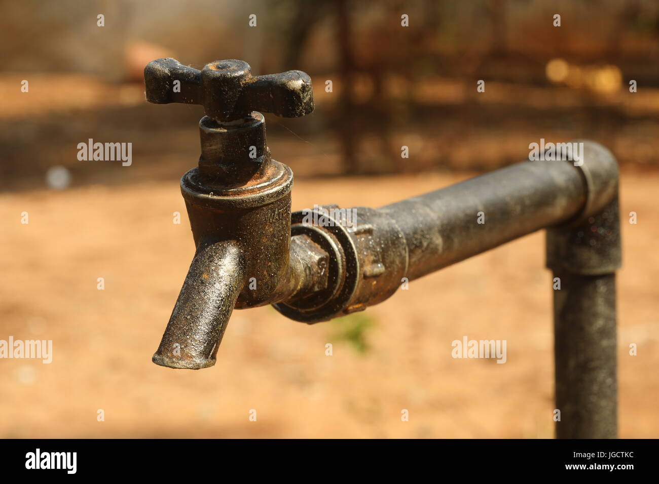 Vintage Water Tap closeup Stock Photo - Alamy