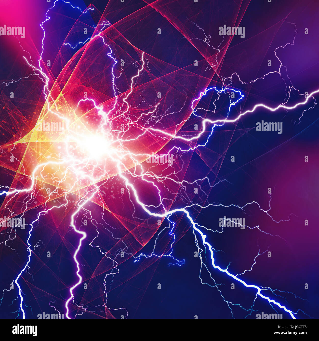 Thunder bolt, industrial and science abstract backgrounds Stock Photo ...