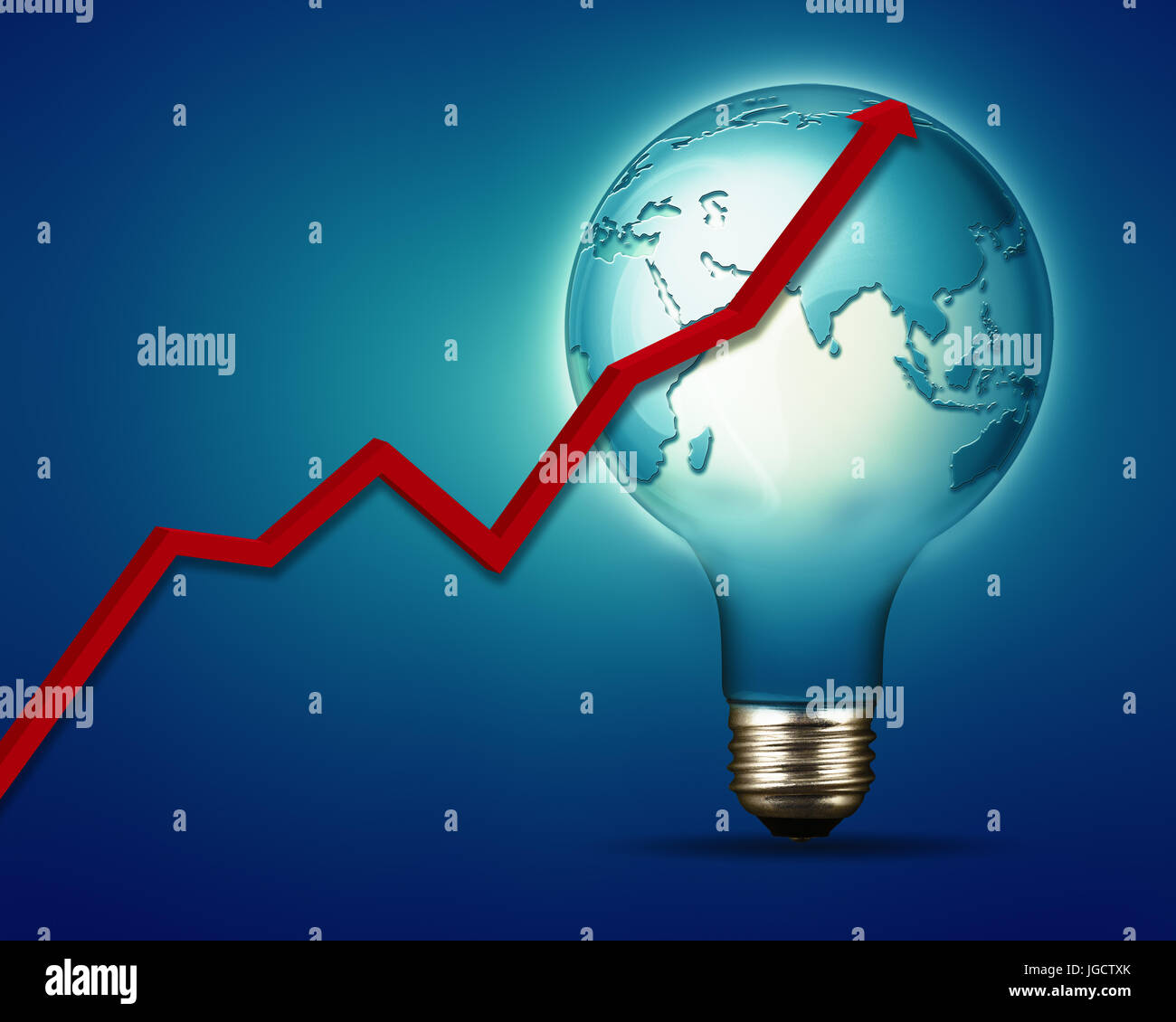 Power and industry abstract backgrounds with electrical bulb and chart ...
