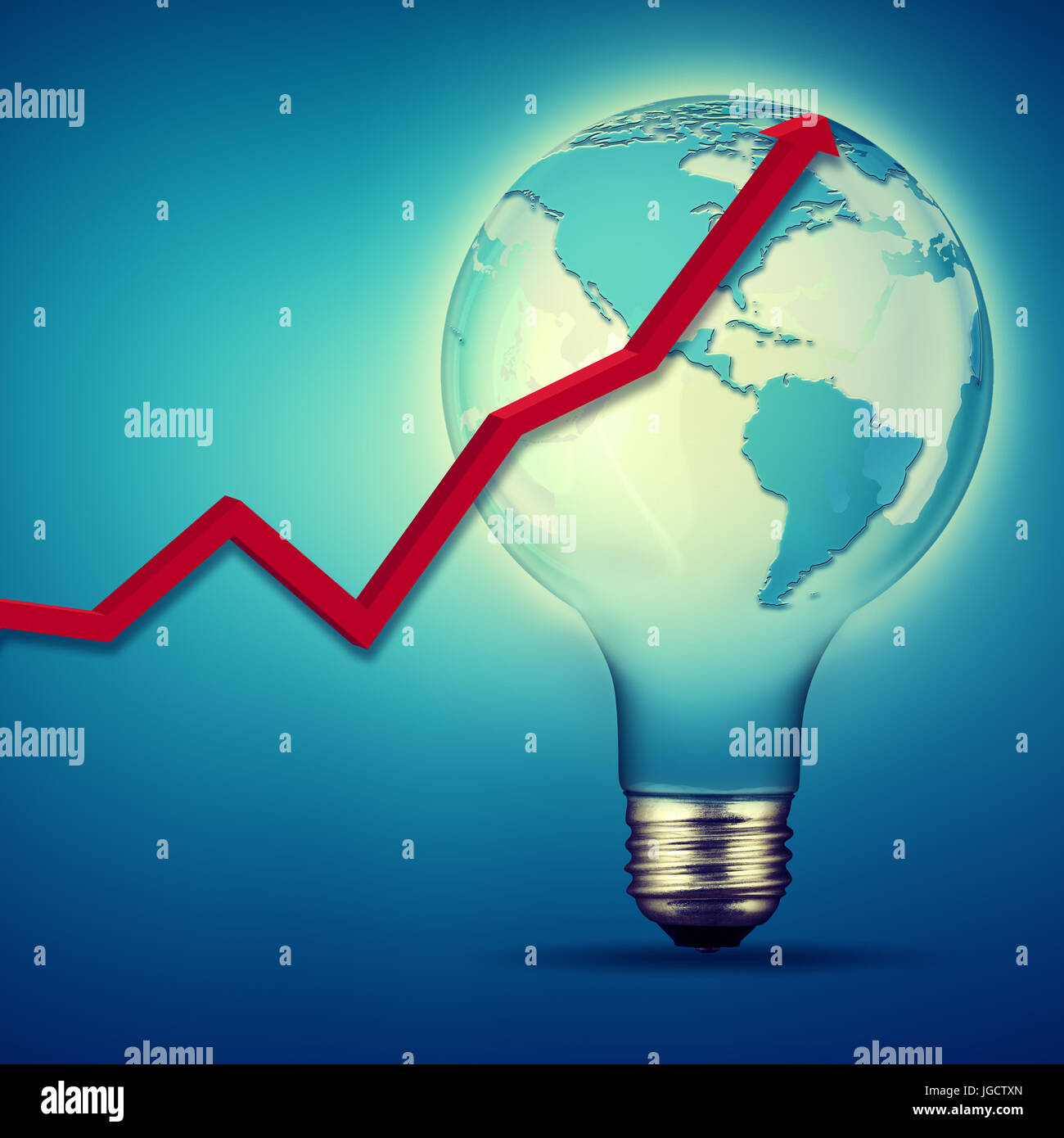 Power and industry abstract backgrounds with electrical bulb and chart ...