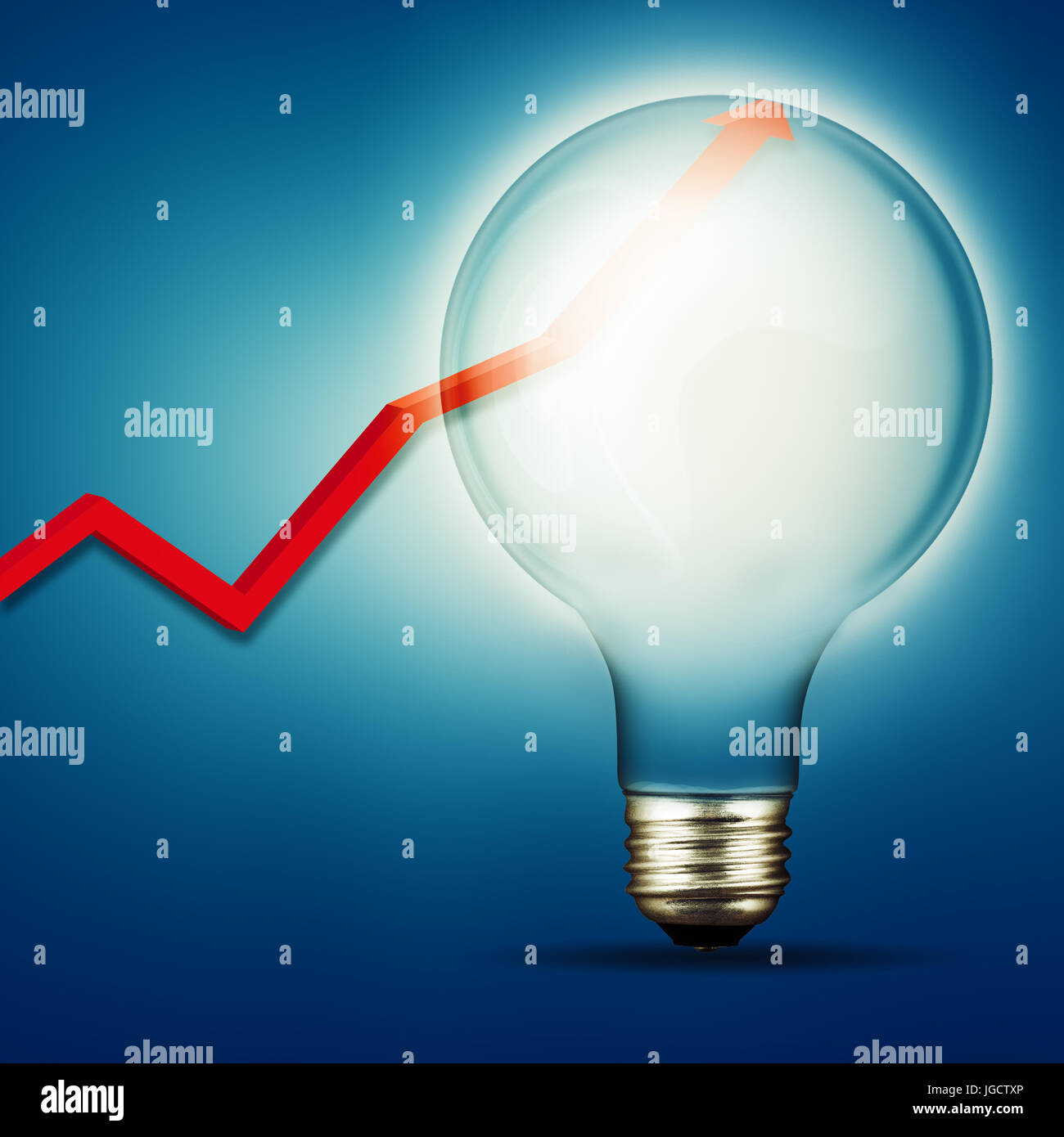 Power and industry abstract backgrounds with electrical bulb and chart ...