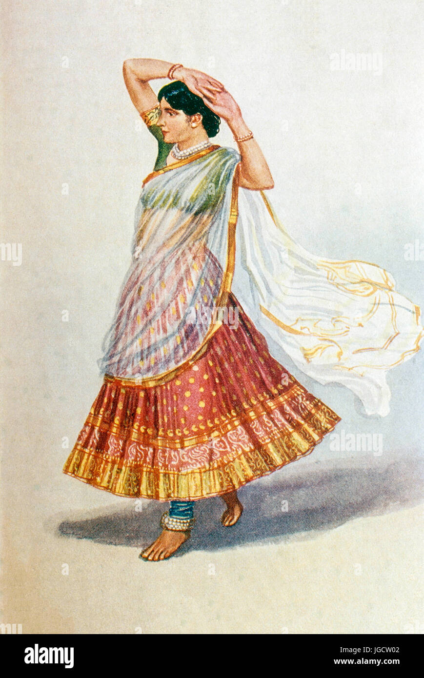 Old vintage painting of woman, india, asia Stock Photo - Alamy