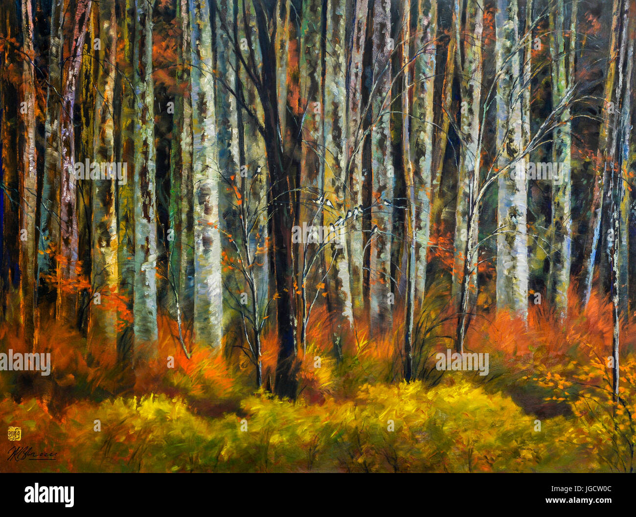 Painting of nature, india, asia Stock Photo - Alamy