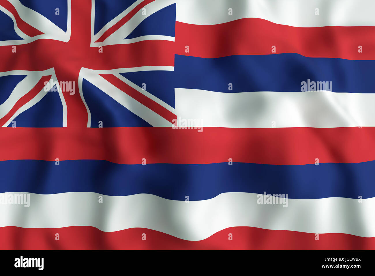 3d rendering of a Hawaii State flag Stock Photo - Alamy