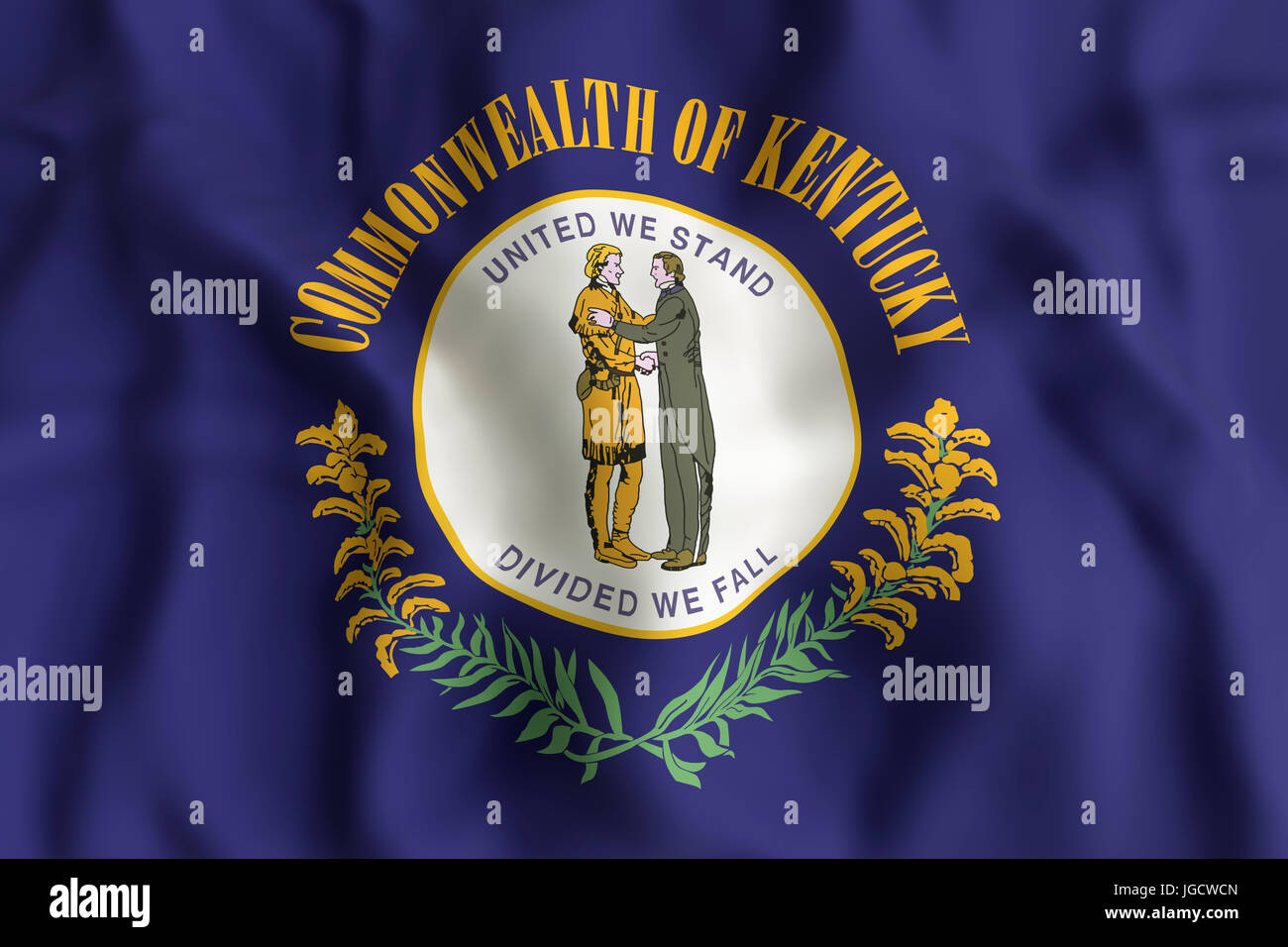 3d rendering of a Kentucky State flag Stock Photo - Alamy