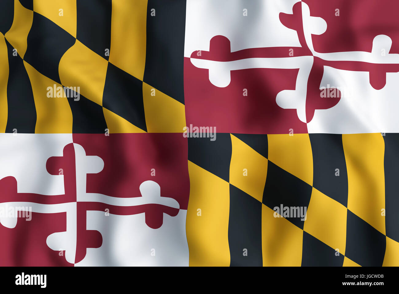 3d rendering of a Maryland State flag Stock Photo - Alamy