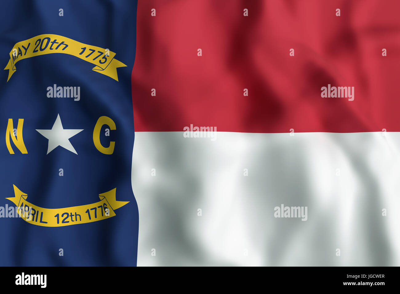 3d rendering of a North Carolina State flag Stock Photo - Alamy