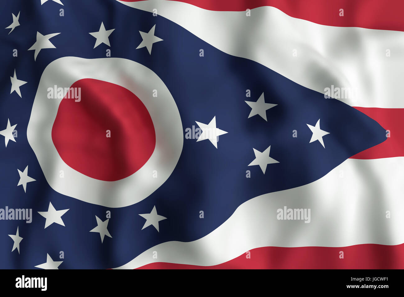 3d rendering of an Ohio State flag Stock Photo - Alamy