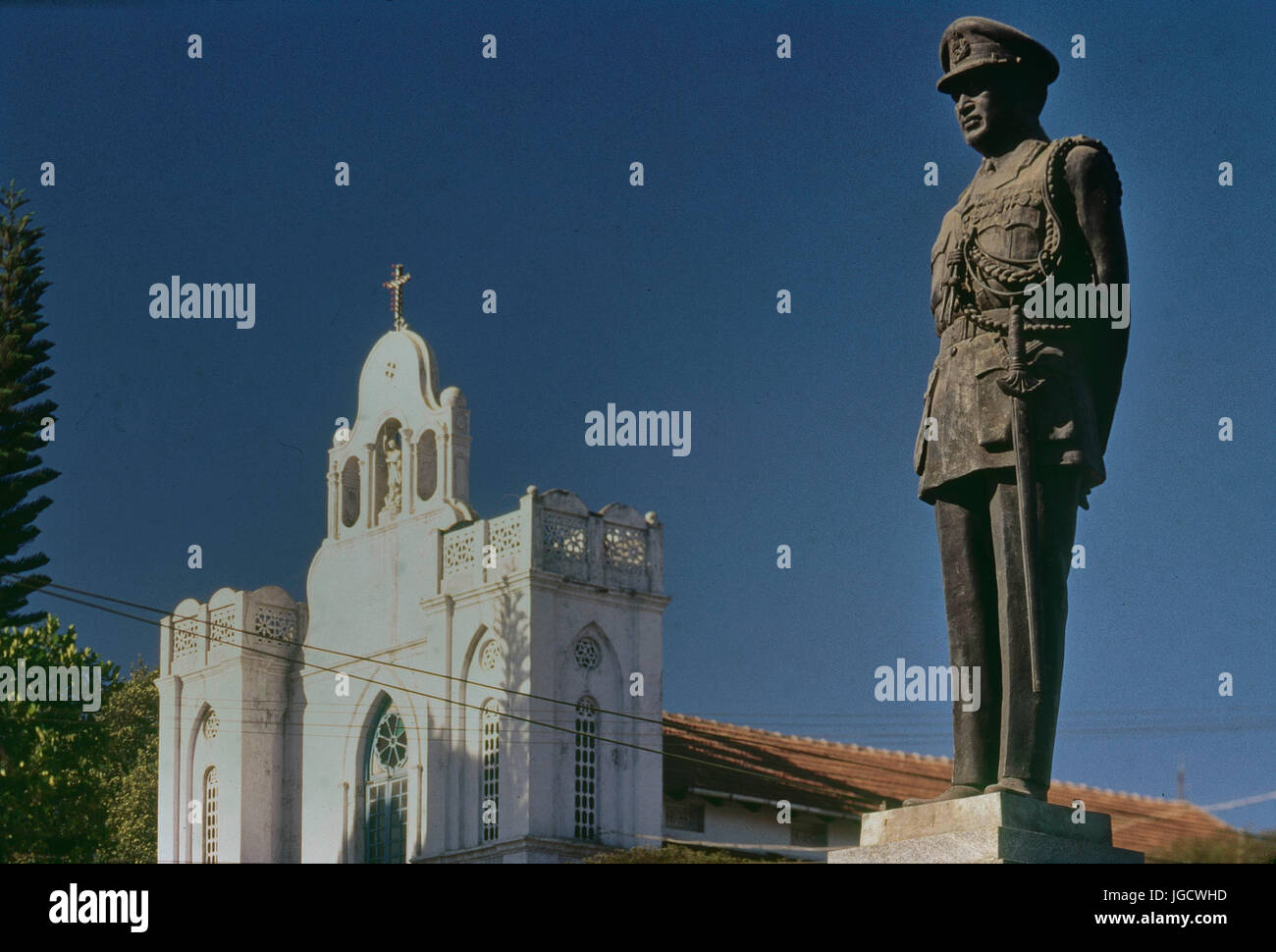 General thimayya statue and church, karnataka, india, asia Stock Photo ...