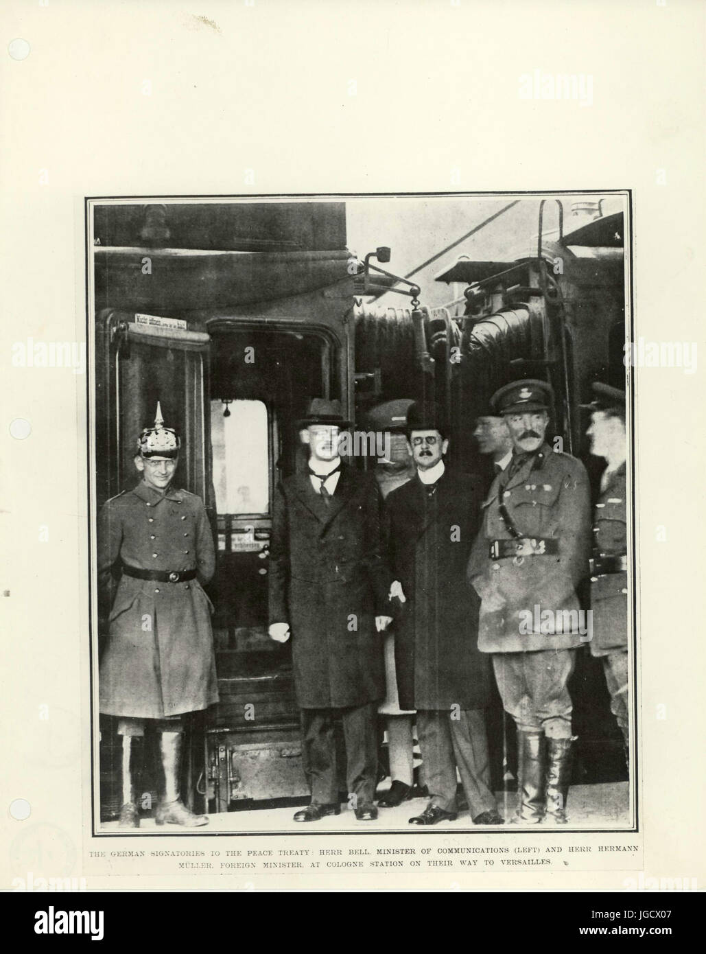 Treaty of Versailles - German Signatories to the Peace Treaty Stock ...