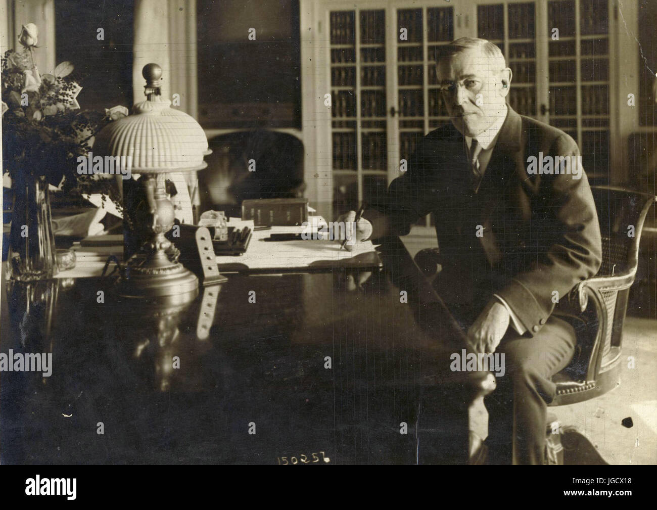 President Wilson at His Desk in the White House Stock Photo - Alamy