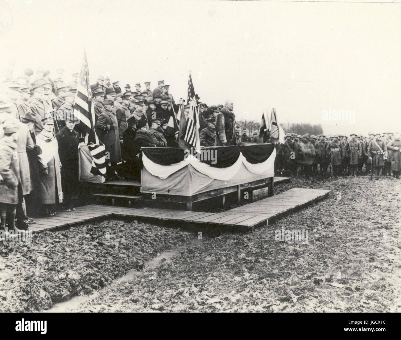 U.S.A in WWI - President Wilson Visits Troops in France Stock Photo - Alamy