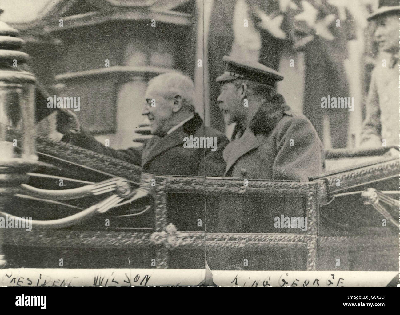U.S.A in WWI - Wilson and King George Stock Photo - Alamy