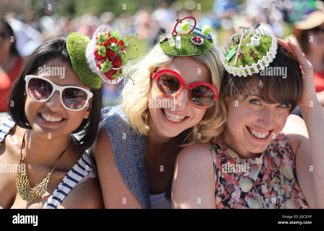 Spectators (left to right) Tamara Wijesekara, Lucy Edmonds and Victoria ...