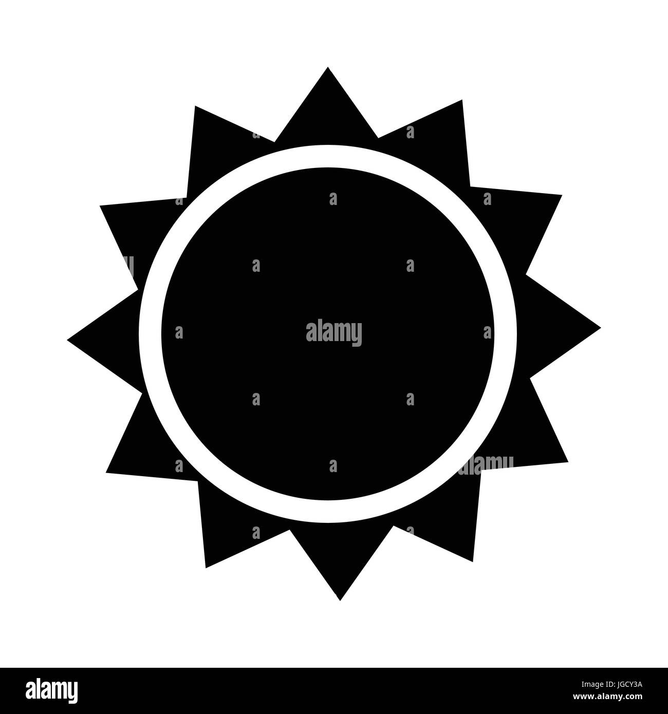 Sun icon, iconic symbol on white background. Vector Iconic Design Stock ...