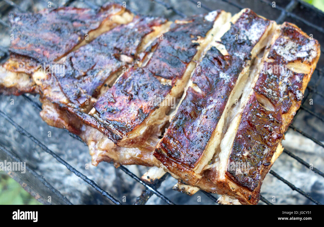 mutton grilled ribs Stock Photo - Alamy