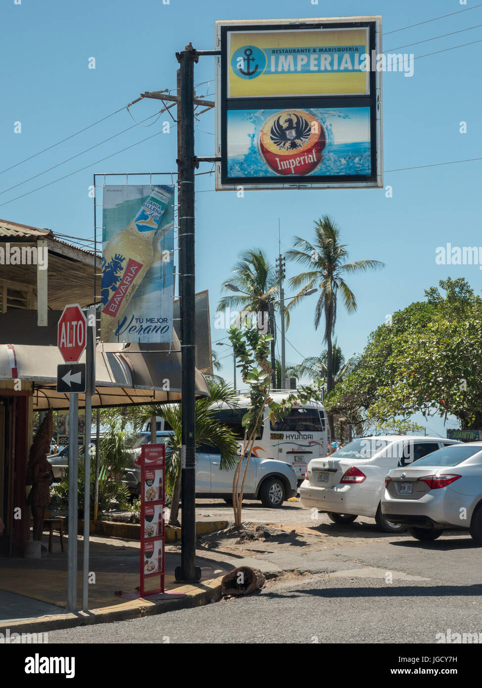 Imperial Restaurant Sign And Bavaria Beer Advertising Sign Puntarenas ...