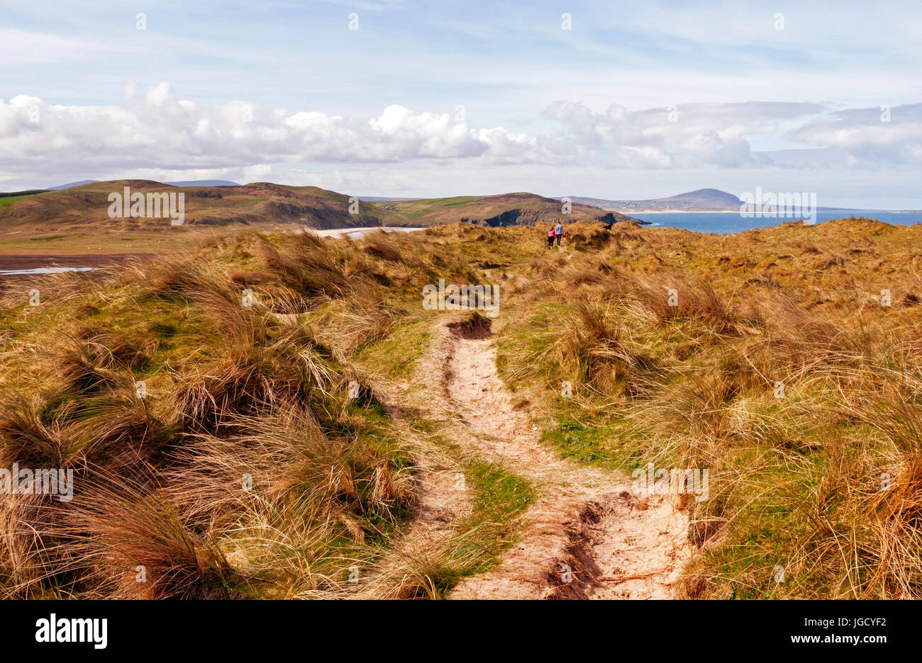 Trail to Tramore Beach, Dunfanaghy, County Donegal, Ireland Stock Photo ...