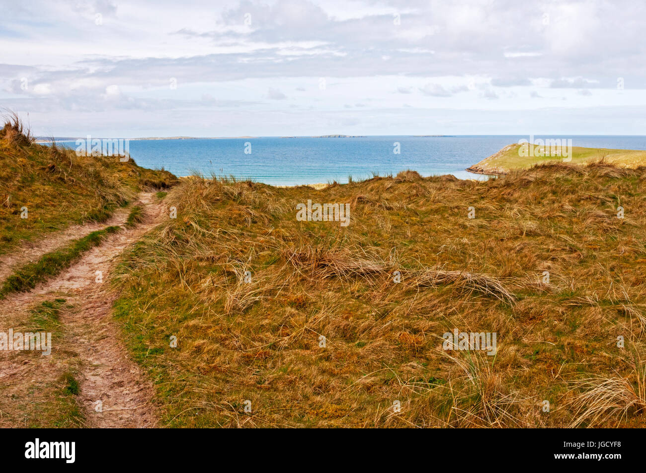 Trail to Tramore Beach, Dunfanaghy, County Donegal, Ireland Stock Photo ...