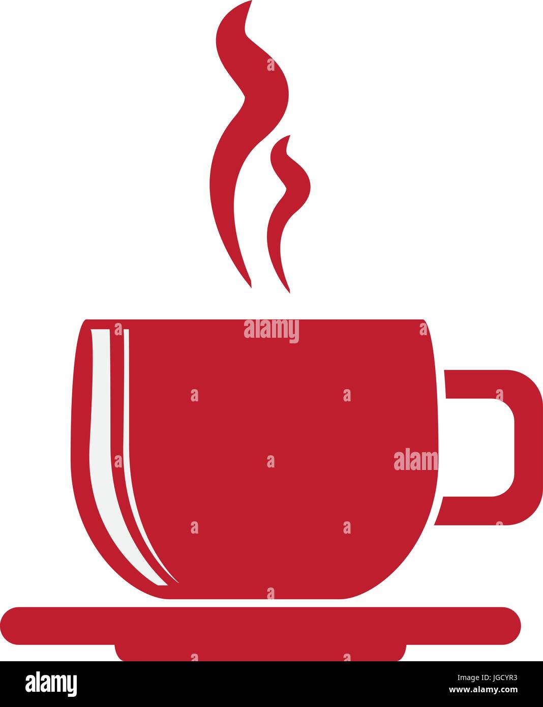 Coffee cup vector flat icon. Tea cup sign with isolated background ...