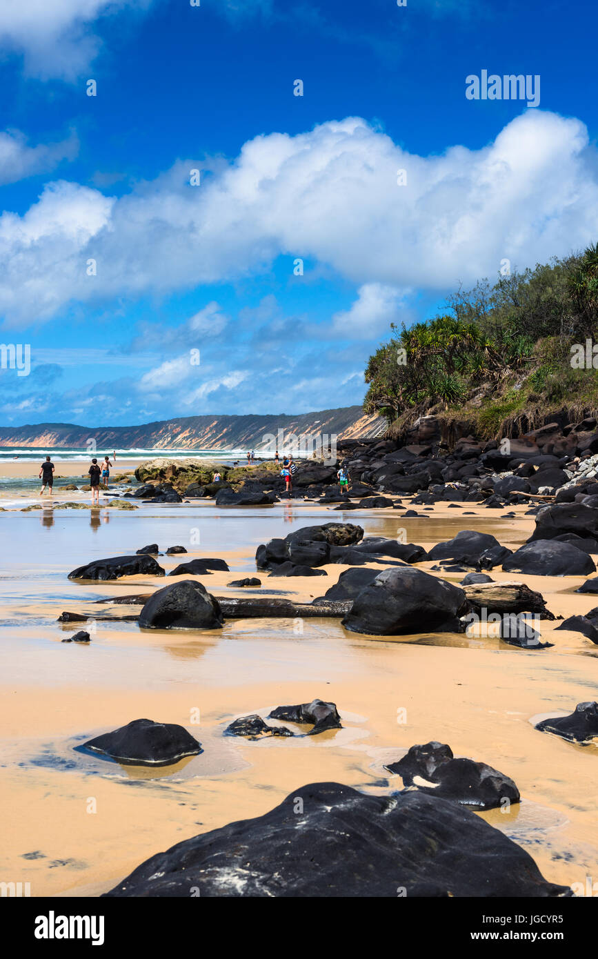 Double Island Point and the coloured sands of Rainbow Beach, Great ...