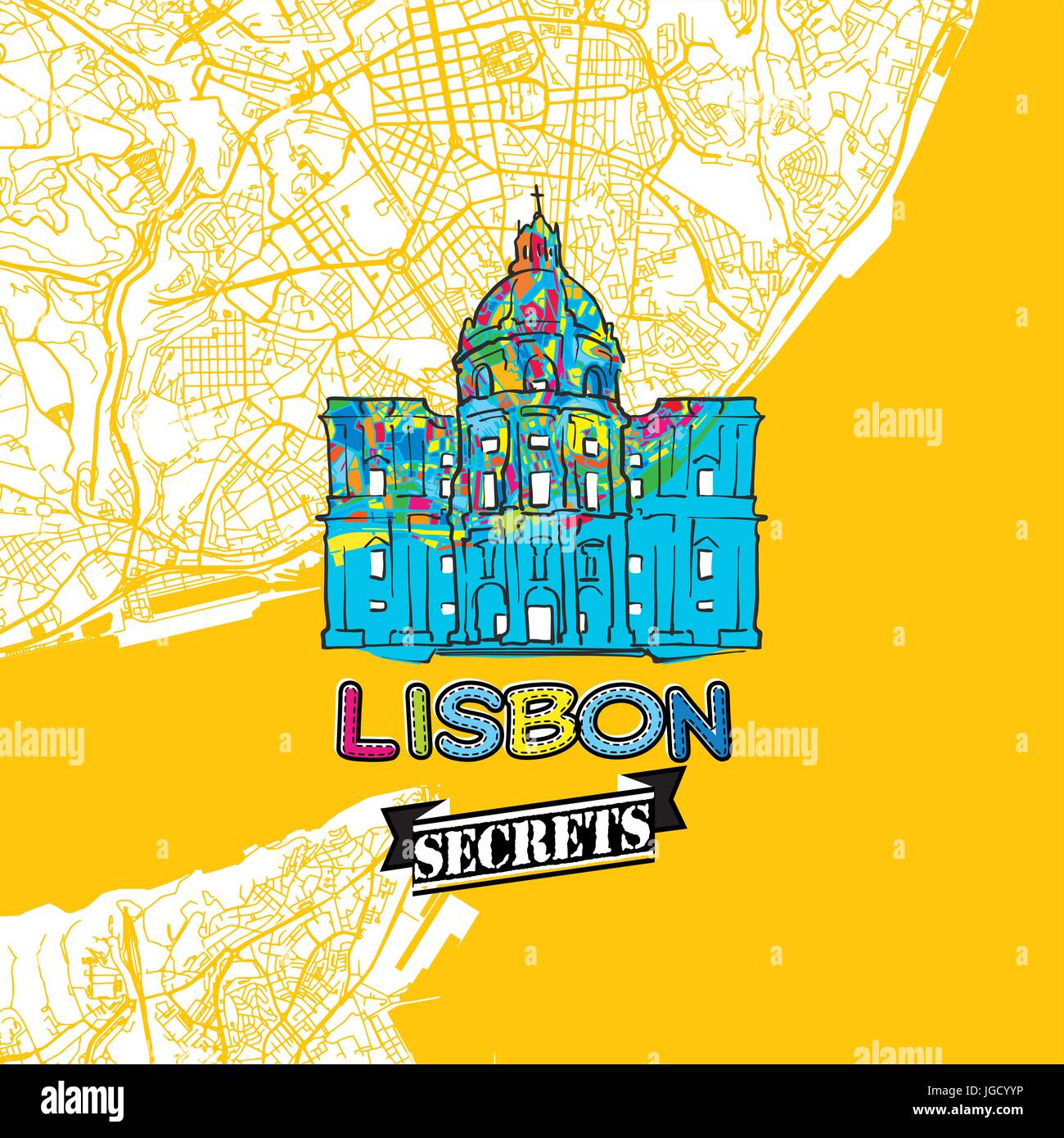 Lisbon City Map High Resolution Stock Photography and Images - Alamy