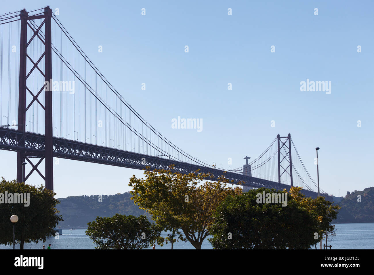 View of the bridge named April 25 in Lisbon, Ponte 25 de Abril Stock ...