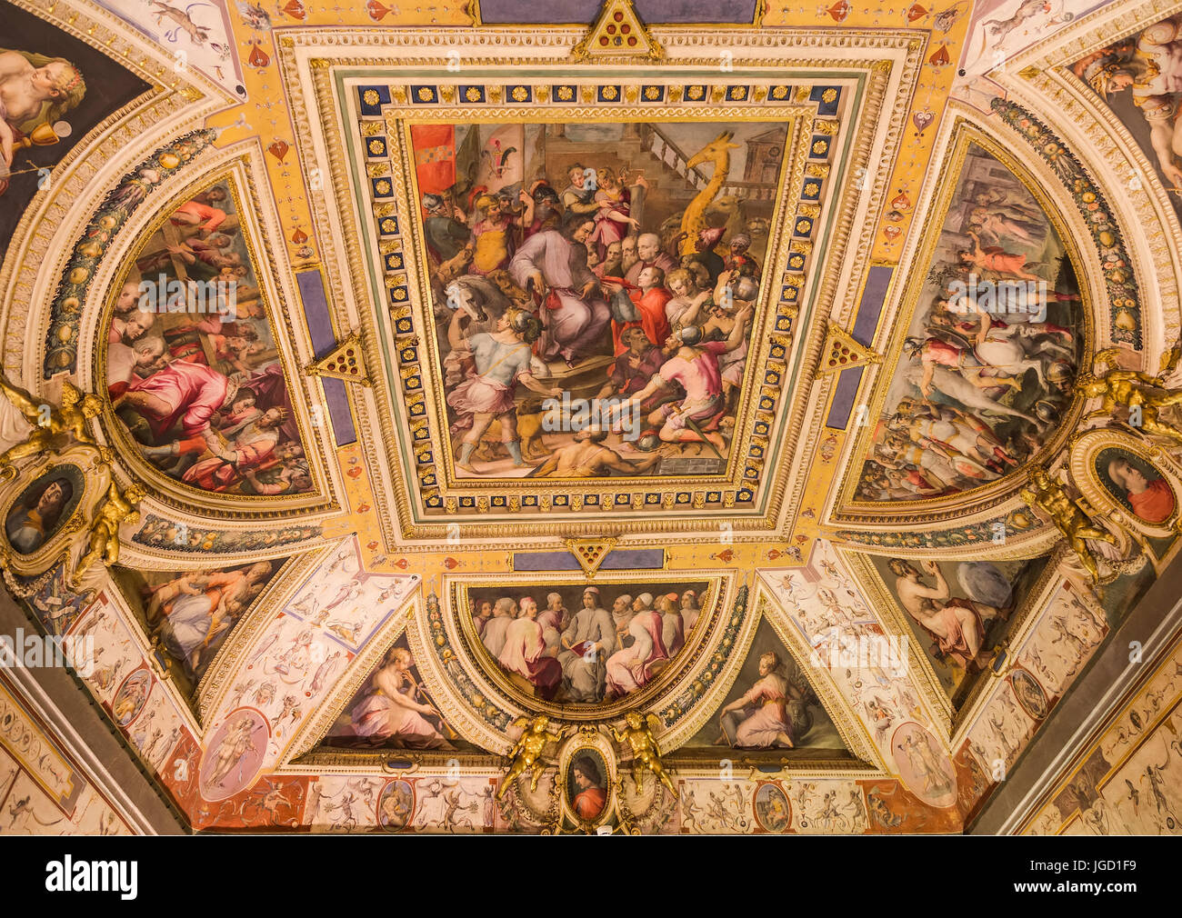 Palazzo vecchio ceiling hi-res stock photography and images - Alamy