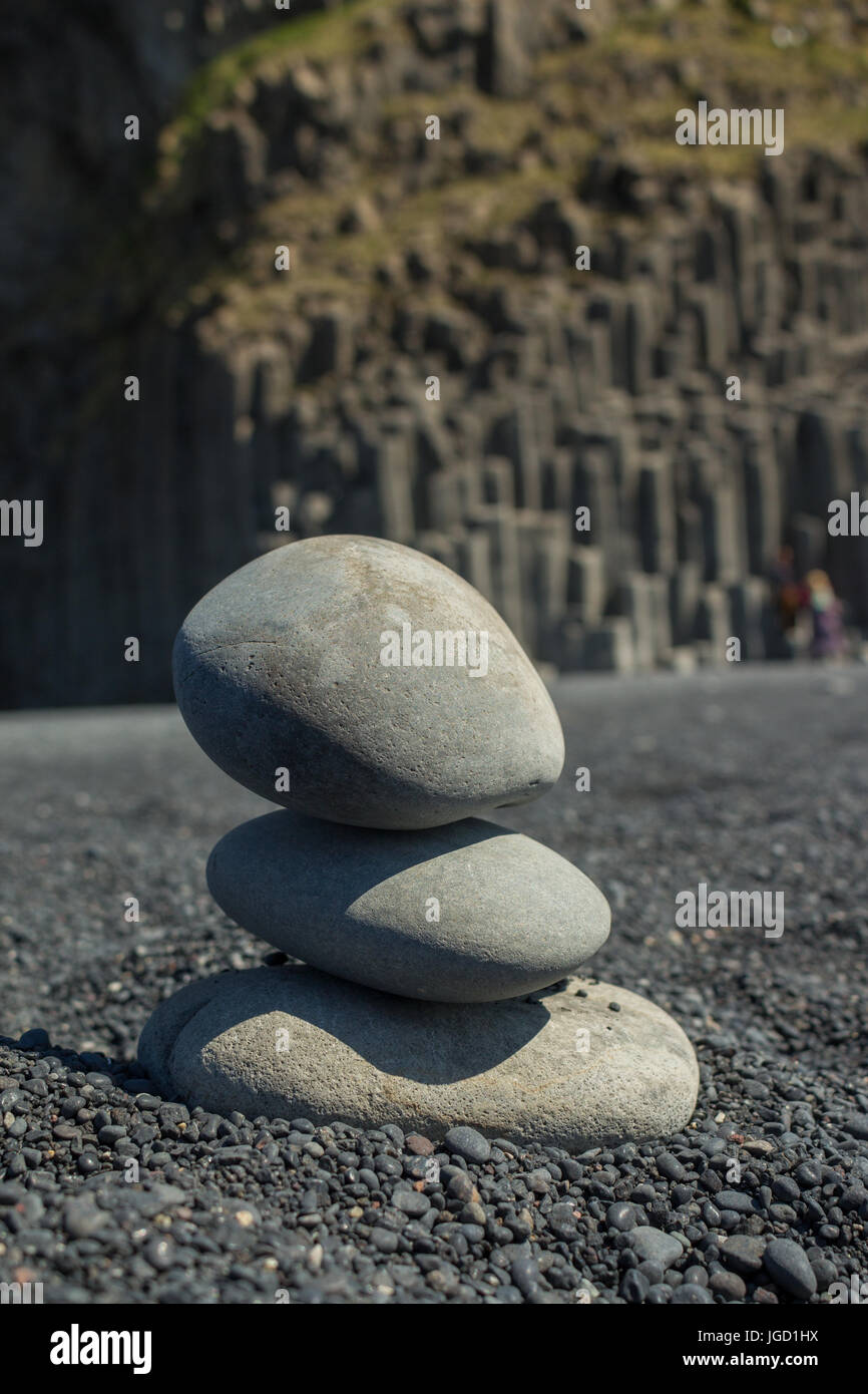 Salt Stacks and Cairn Stock Photo - Alamy