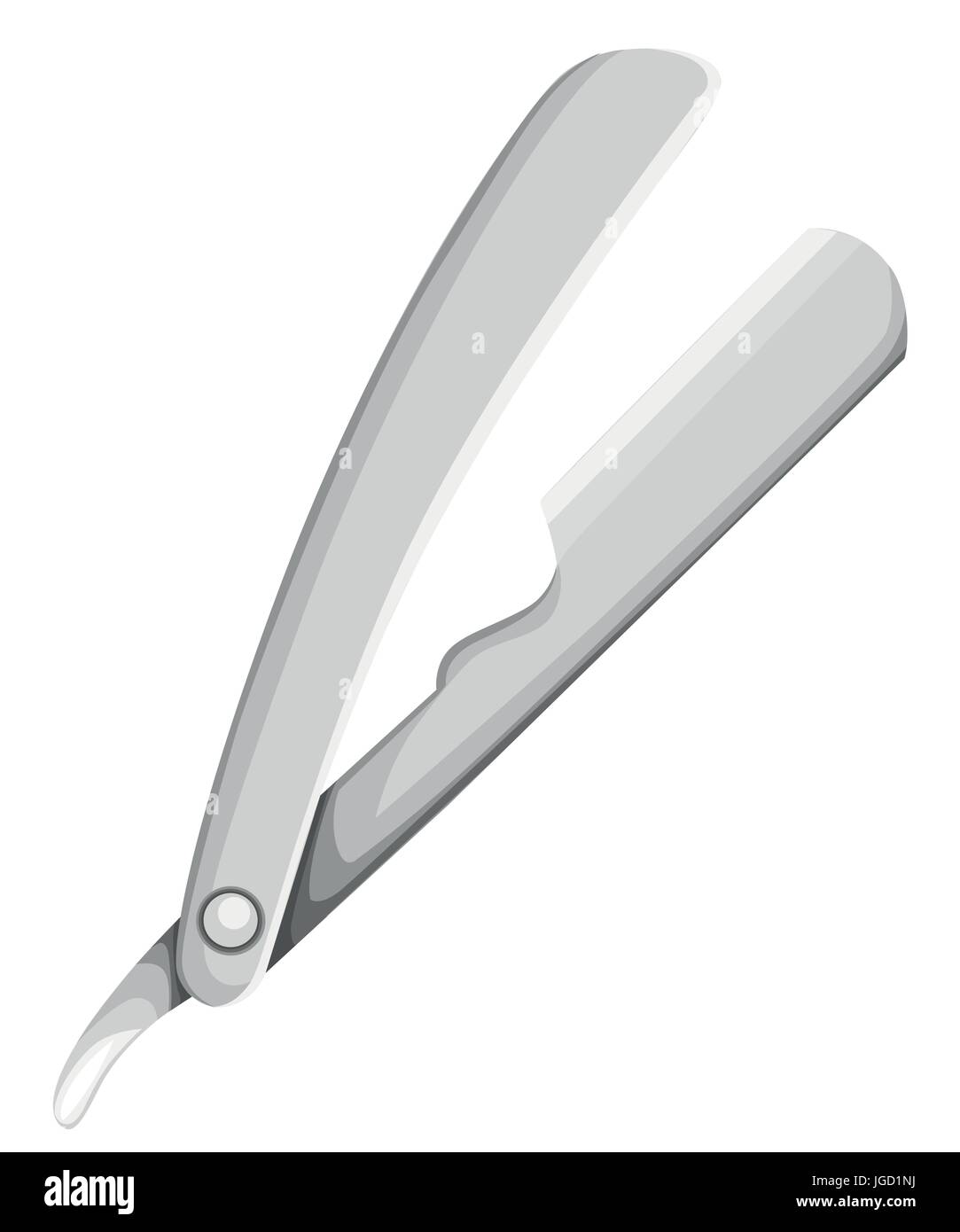 Barber Straight Razor Vector