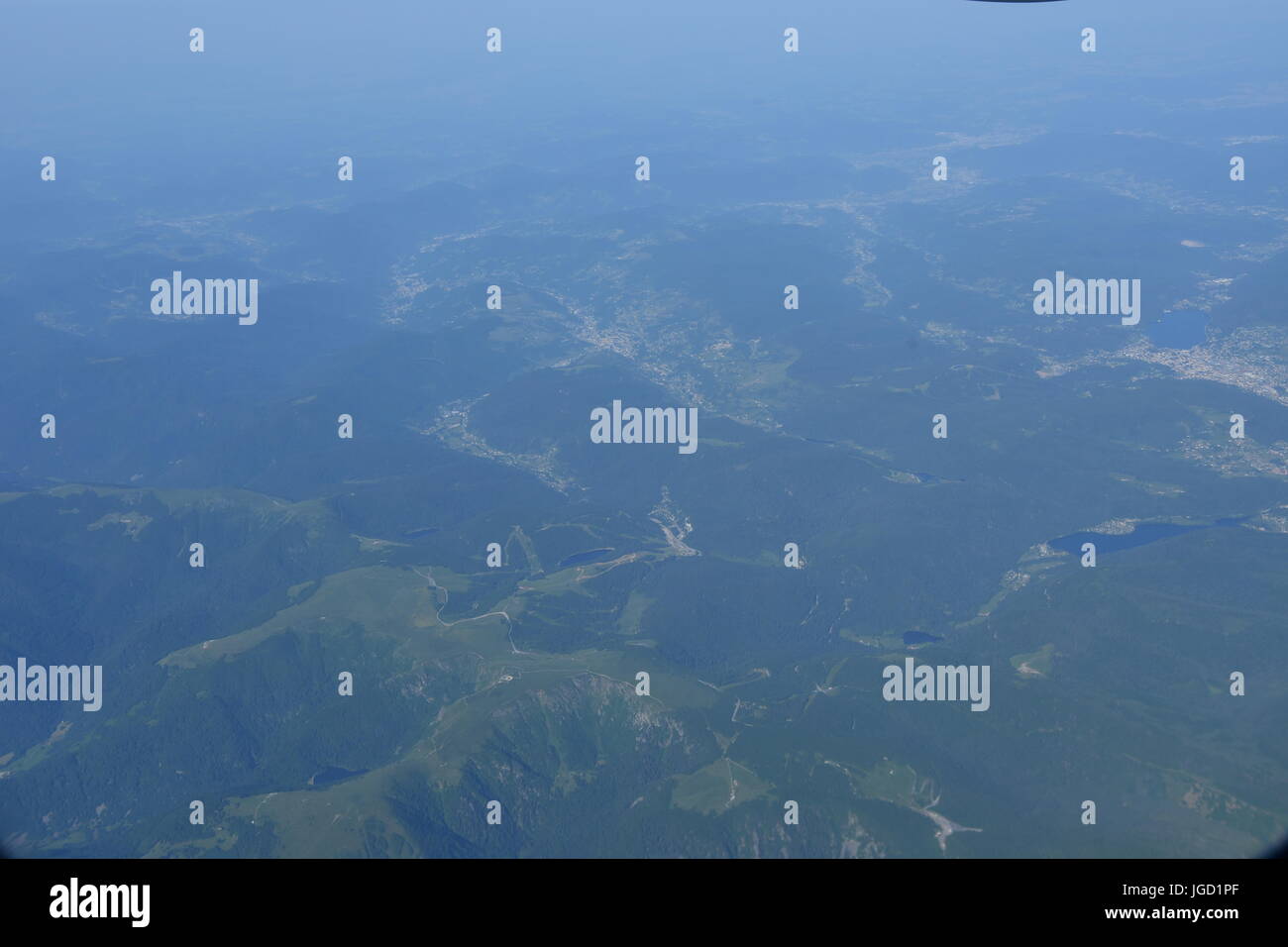 sky earth view from the airplane Stock Photo - Alamy