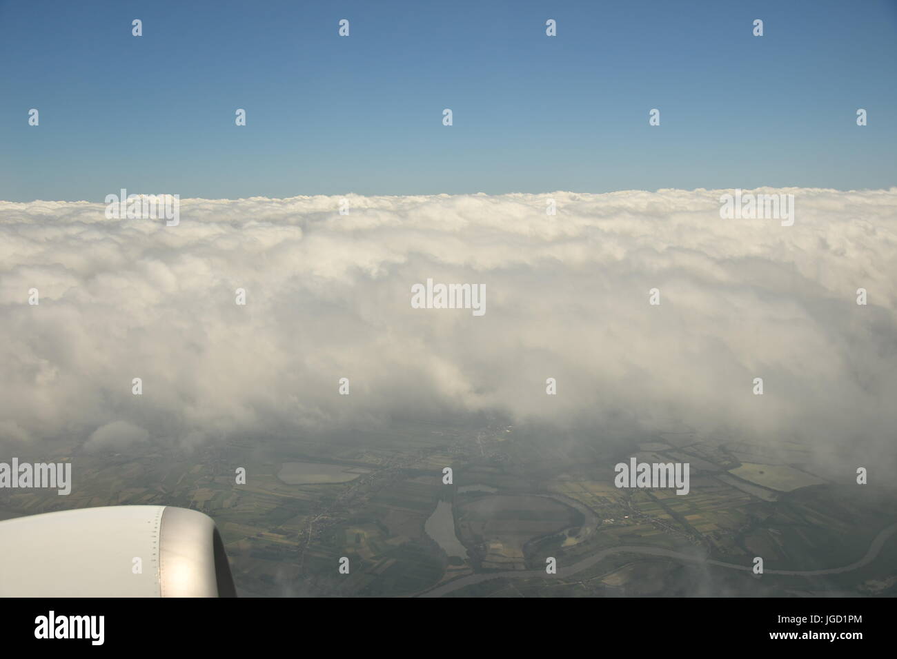 sky earth view from the airplane Stock Photo - Alamy