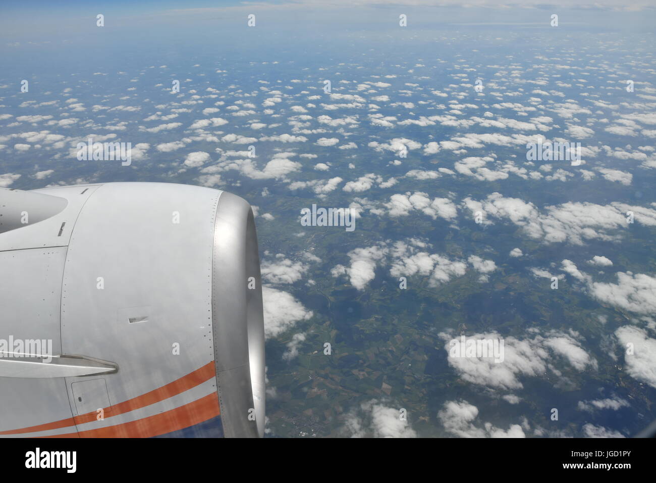 sky earth view from the airplane Stock Photo - Alamy