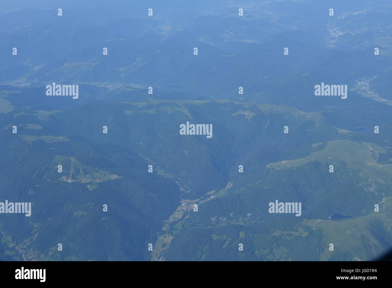 sky earth view from the airplane Stock Photo - Alamy