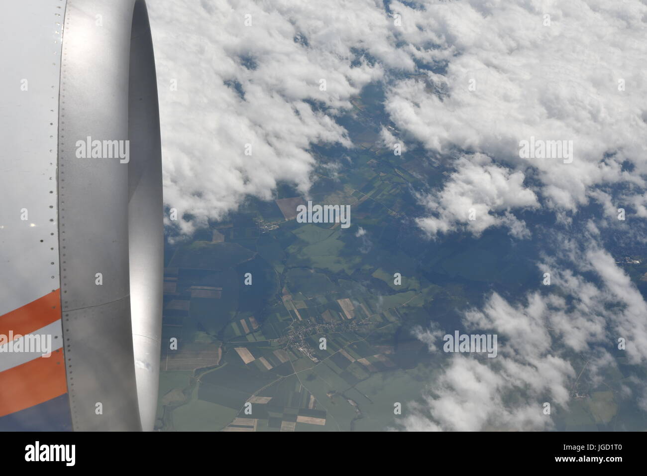 sky earth view from the airplane Stock Photo - Alamy