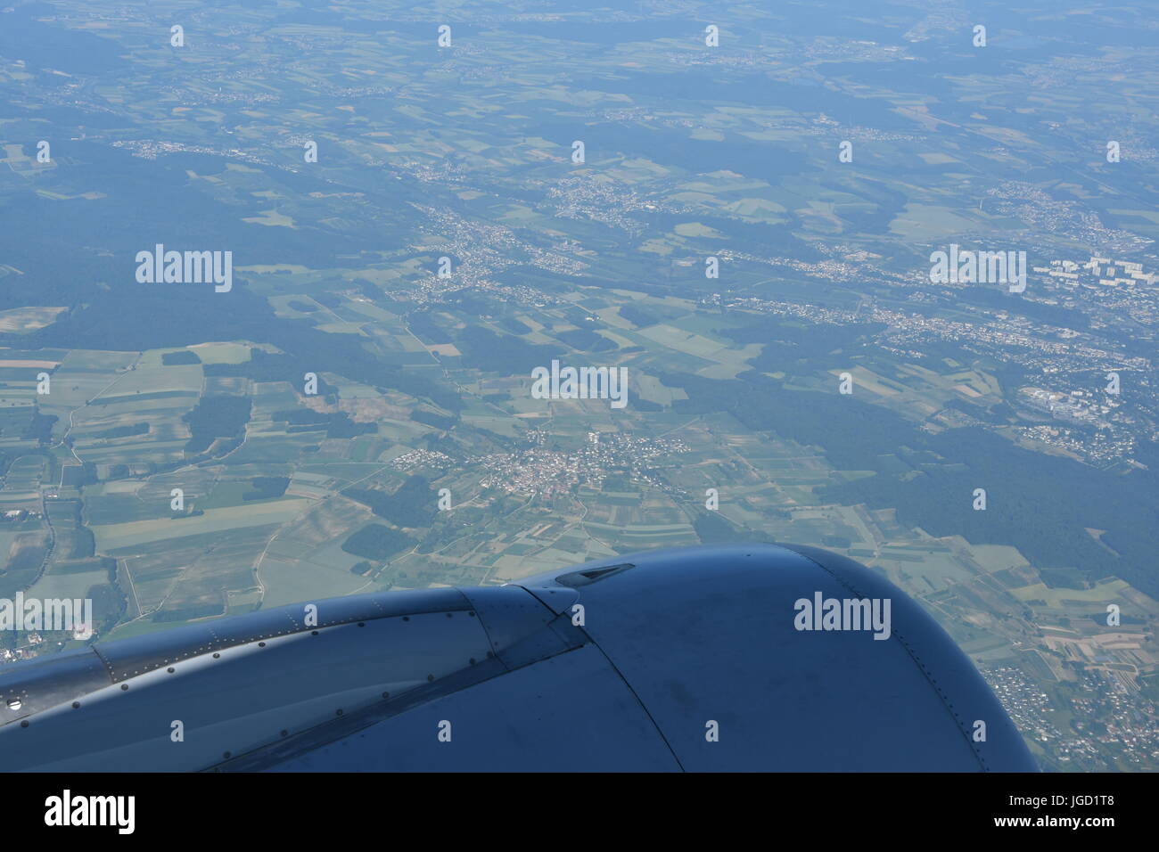 sky earth view from the airplane Stock Photo - Alamy