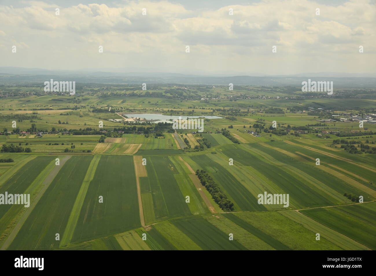 sky earth view from the airplane Stock Photo - Alamy