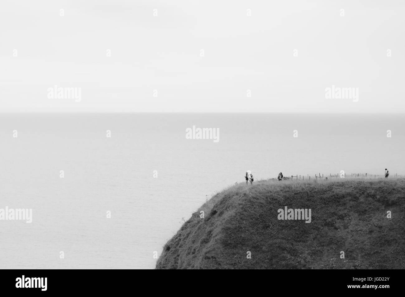 White line on cliffs Black and White Stock Photos & Images - Alamy