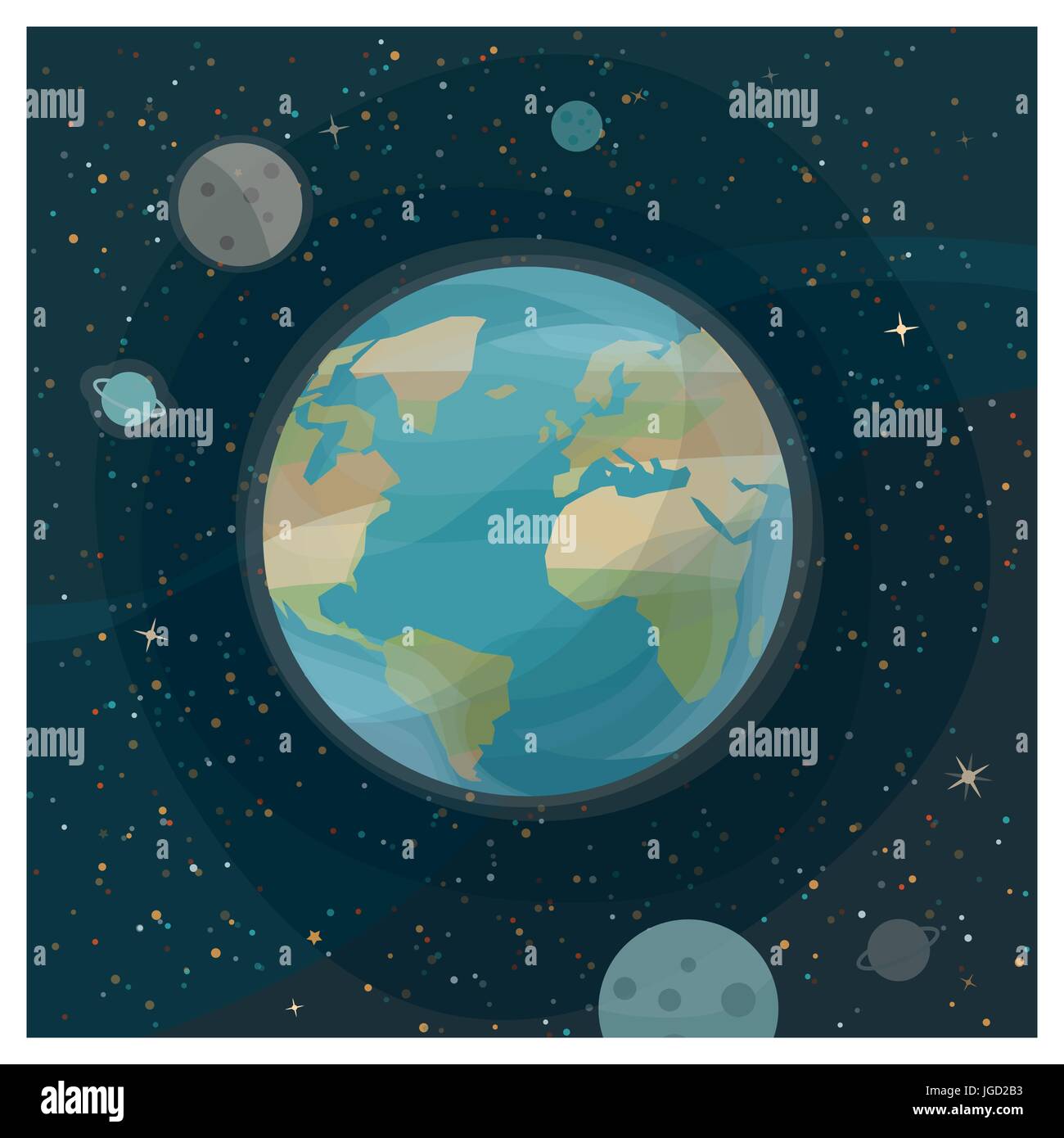 View of the earth from space Cut Out Stock Images & Pictures - Alamy